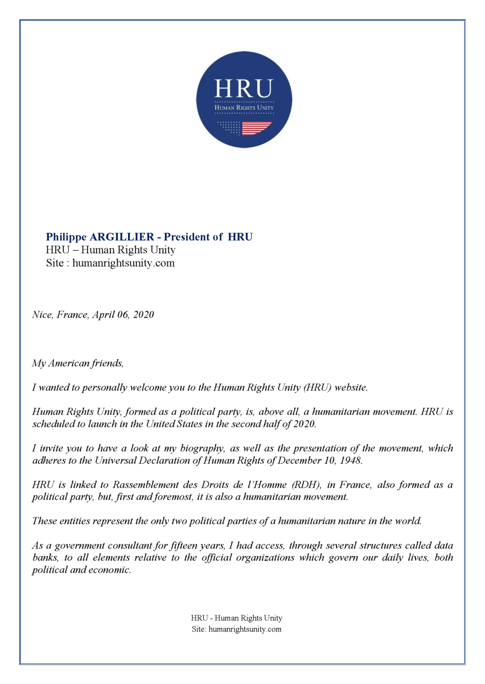 Introduction to HRU | Human Rights Unity